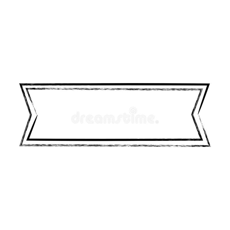 Ribbon Banner, Abstract Rectangle Label Frame Border in Grunge Texture ...