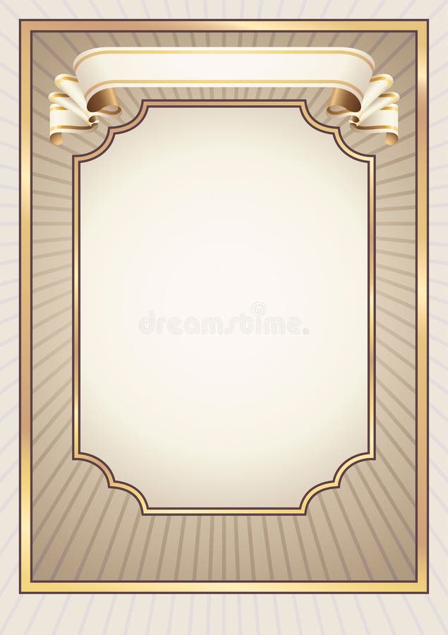 Ribbon Banner in Classic Style Stock Vector - Illustration of classical ...