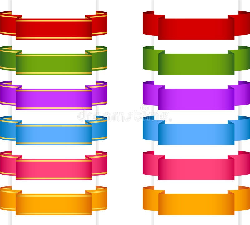 Ribbon banner collection 2 stock vector. Illustration of band - 35176089