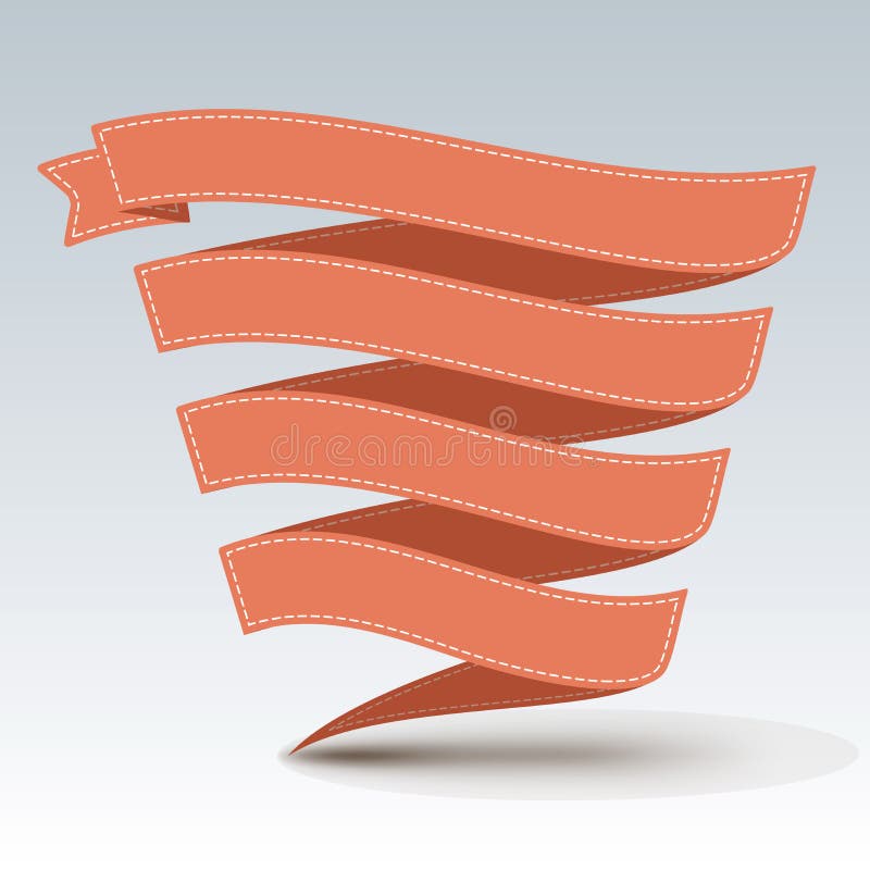 Ribbon banner with shadow stock vector. Illustration of color - 32384103