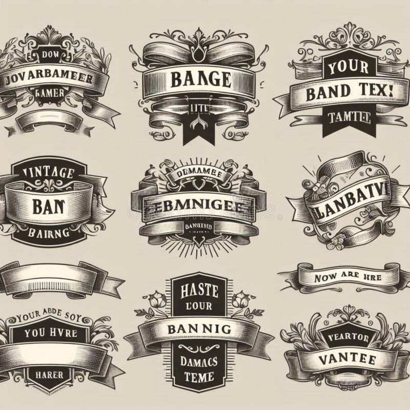 Ribbon banner stock illustration. Illustration of decoration - 327737264