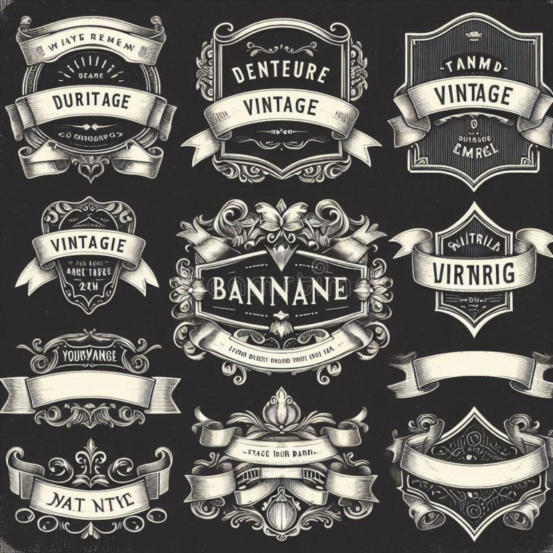 Ribbon banner stock illustration. Illustration of pattern - 328688250