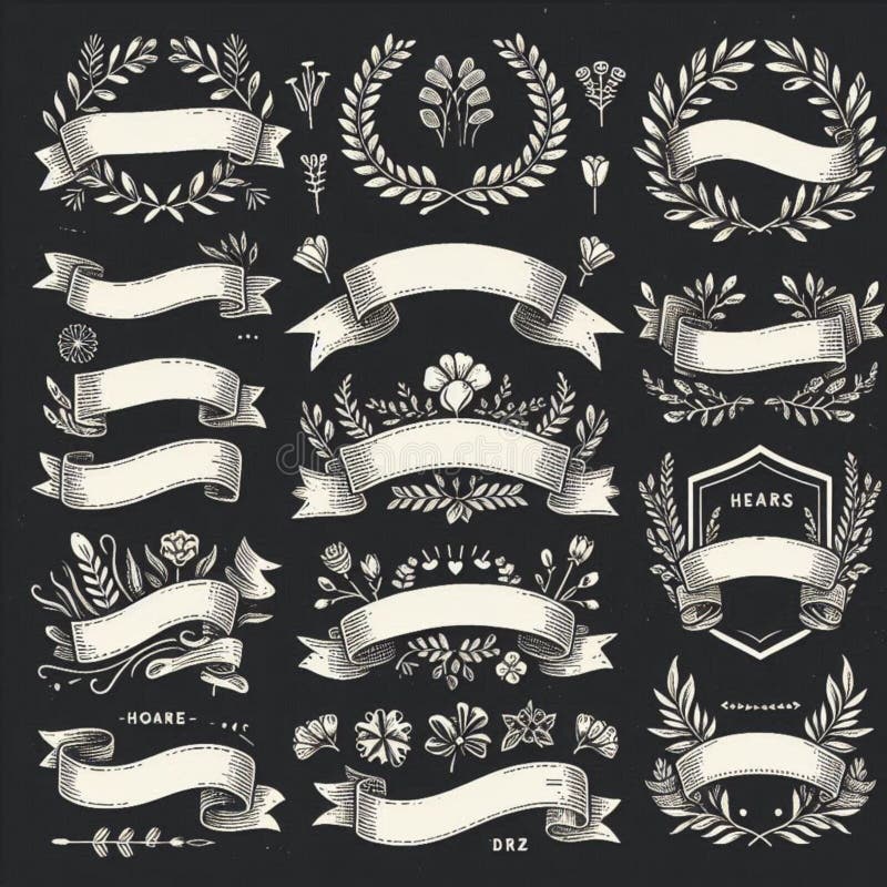 Ribbon banner stock illustration. Illustration of elegance - 328688278