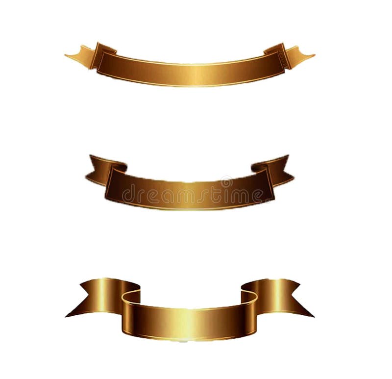 Ribbon banner stock illustration. Illustration of gold - 330711493