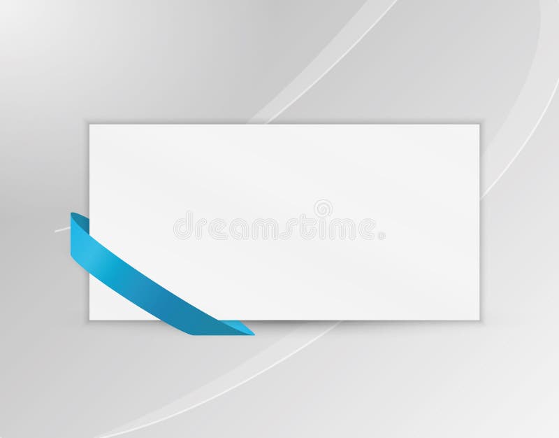 Ribbon or Bookmark with Blank Paper Stock Illustration - Illustration ...