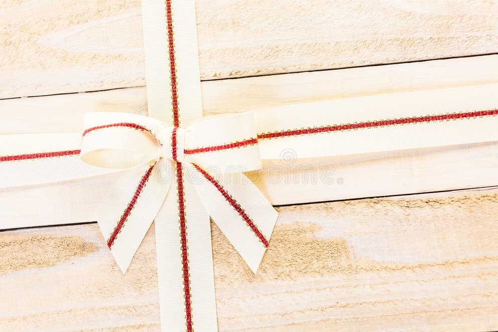 Ribbon bow stock photo. Image of white, rustic, simle - 88378996