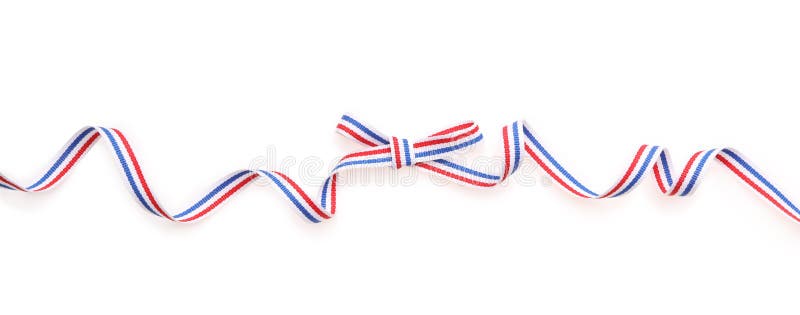 Ribbon with Bow in Colors of Netherlands Flag Isolated on White, Top ...