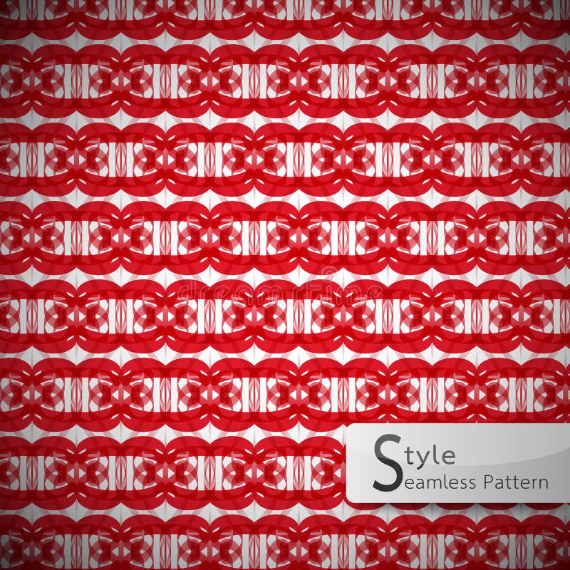 Ribbon Bow Red Lattice Vintage Geometric Seamless Pattern Vector Stock ...