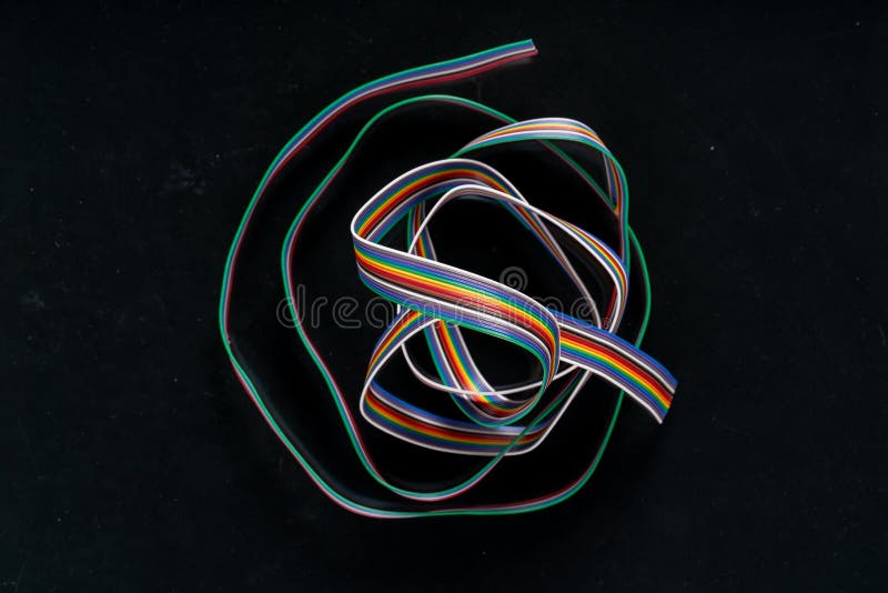 Ribbon Cable for Electronics Device Stock Image - Image of flatlay ...