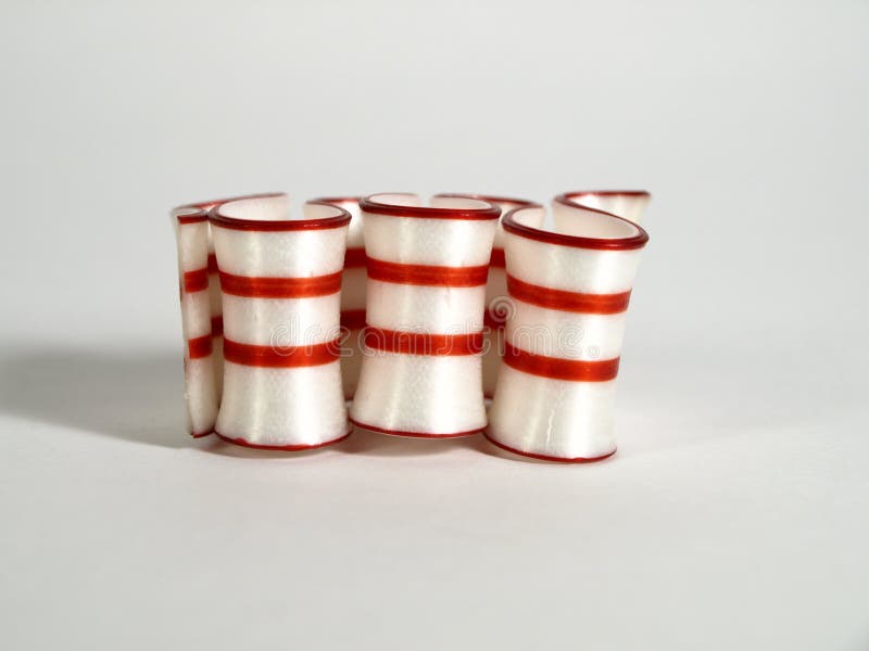 Peppermint Ribbon Christmas Candy Stock Image - Image of swirls, white ...