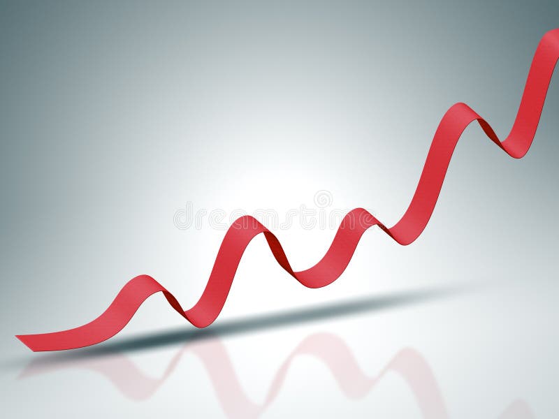 Ribbon chart stock illustration. Illustration of improvement - 22544774