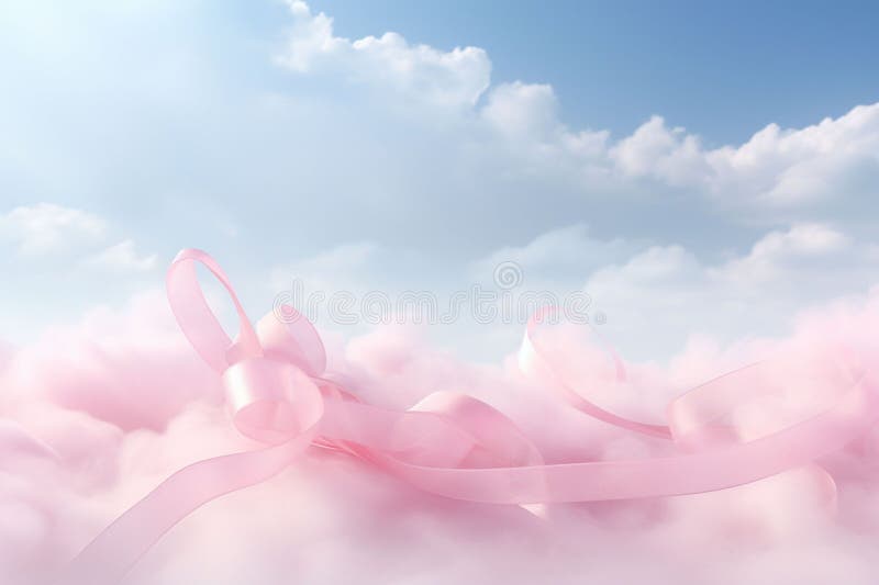 Ribbon in the Clouds Cloud Formations Creating Stock Illustration ...
