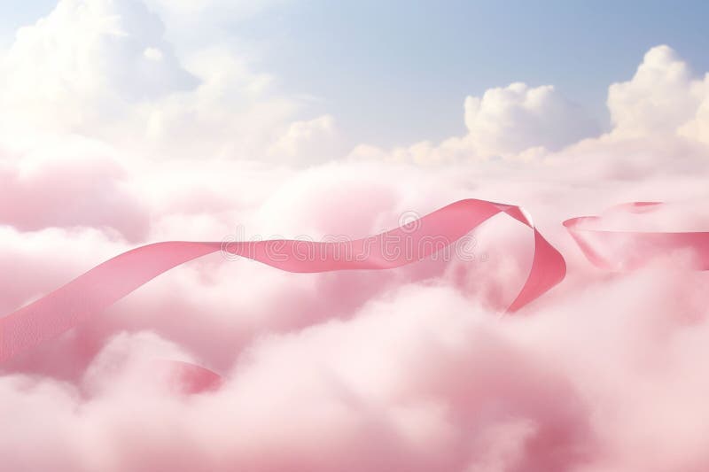 Ribbon in the Clouds Cloud Formations Creating Stock Illustration ...