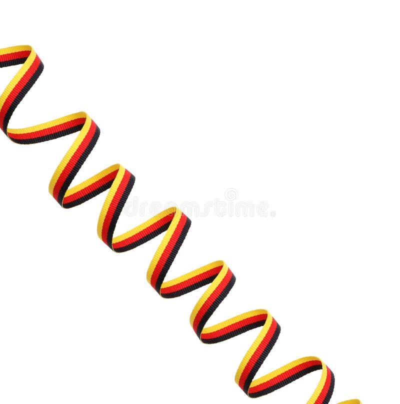 Ribbon in Colors of German Flag Isolated on White Stock Illustration ...