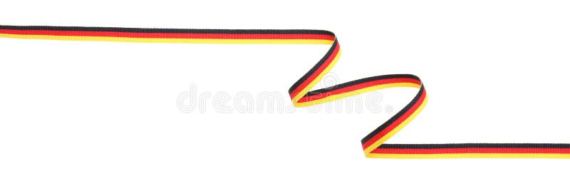 Ribbon in Colors of German Flag Isolated on White Stock Photo - Image ...