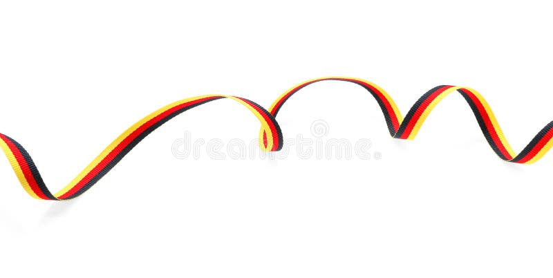 Ribbon in Colors of German Flag Isolated on White Stock Image - Image ...