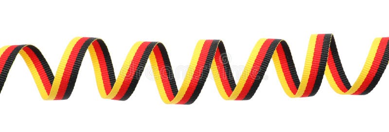 Ribbon in Colors of German Flag Isolated on White Stock Photo - Image ...