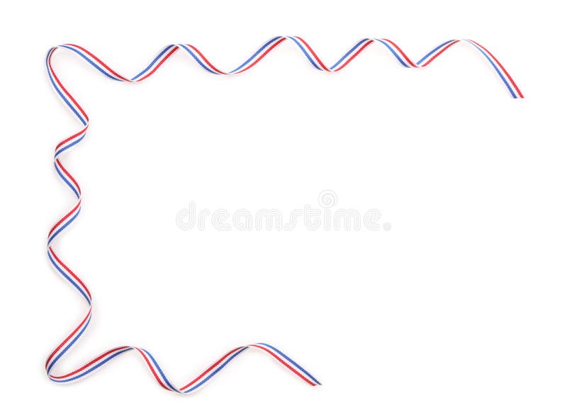 Ribbon in Colors of Netherlands Flag Isolated on White, Top View Stock ...