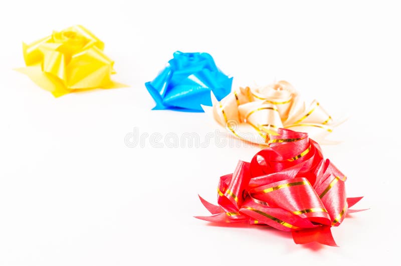 Ribbon Craft on White Background Stock Image - Image of handmade ...