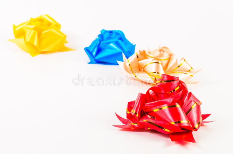Ribbon Craft on White Background Stock Photo - Image of accessory ...