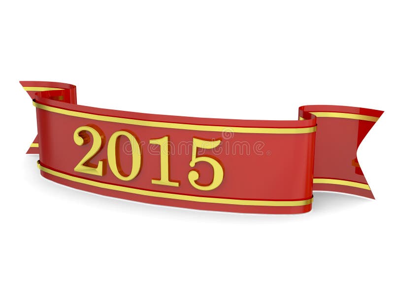 Ribbon 2014 - 3d stock illustration. Illustration of ribbon - 50693972