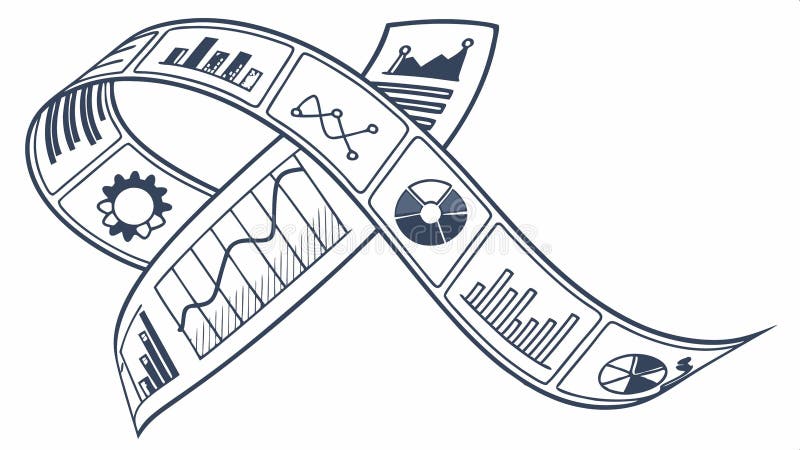 Ribbon with Data Graphs Design, Data Ribbon, Chart Ribbon, Infographic ...