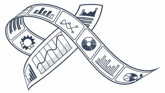 Ribbon with Data Graphs Design, Data Ribbon, Chart Ribbon, Infographic ...