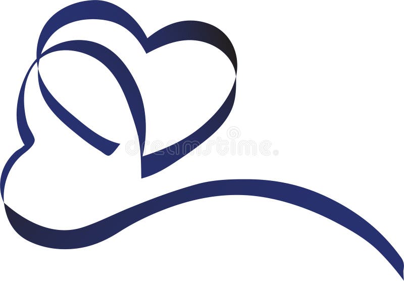 Heart Shaped Ribbon Strip stock vector. Illustration of clipart - 146521027