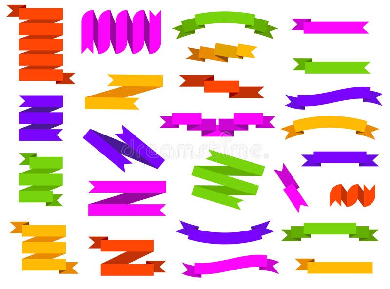 Ribbon element set stock illustration. Illustration of abstract - 319206092