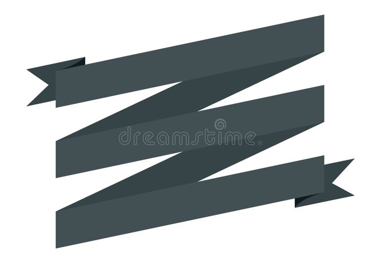 Ribbon Element. Vintage. Modern Simple Ribbon Stock Illustration ...