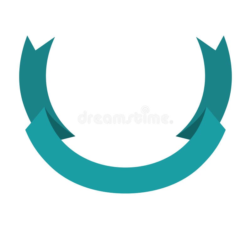 Ribbon Emblem Isolated Icon Design Stock Illustration - Illustration of ...