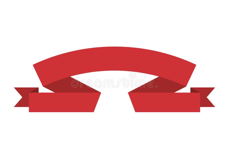 Ribbon Emblem Isolated Icon Design Stock Illustration - Illustration of ...