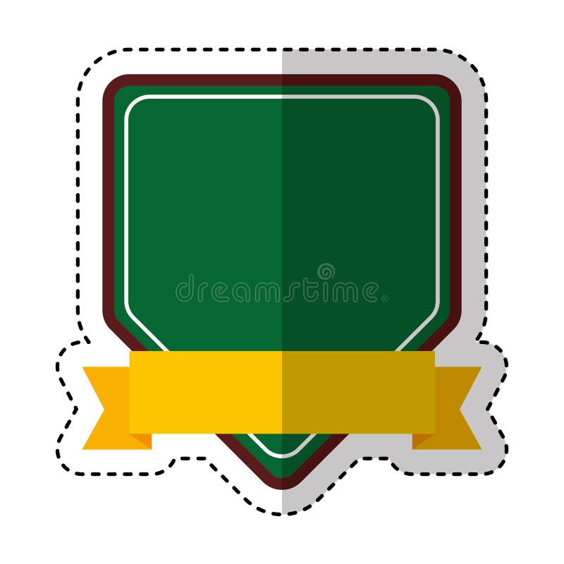 Ribbon Emblem Isolated Icon Stock Vector - Illustration of premium ...