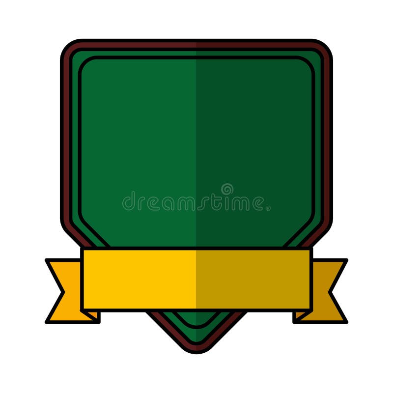 Ribbon Emblem Isolated Icon Stock Vector - Illustration of beautiful ...