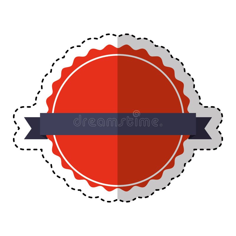 Ribbon Emblem Isolated Icon Stock Vector - Illustration of flag ...