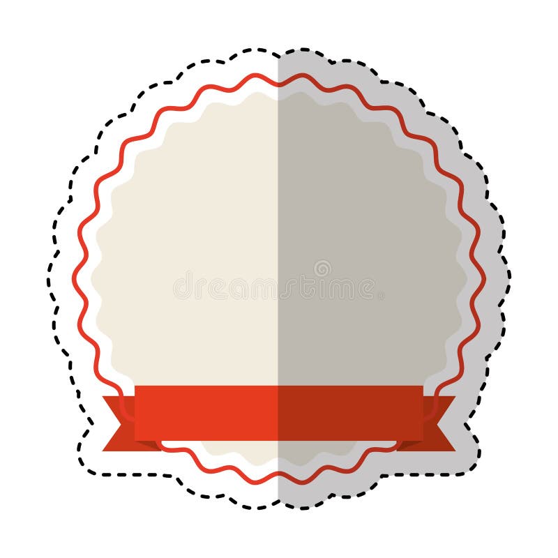 Ribbon Emblem Isolated Icon Stock Vector - Illustration of template ...