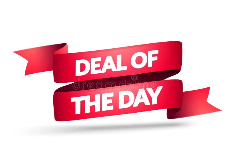 Flying Ribbon with Text Deal of the Day Stock Vector - Illustration of ...