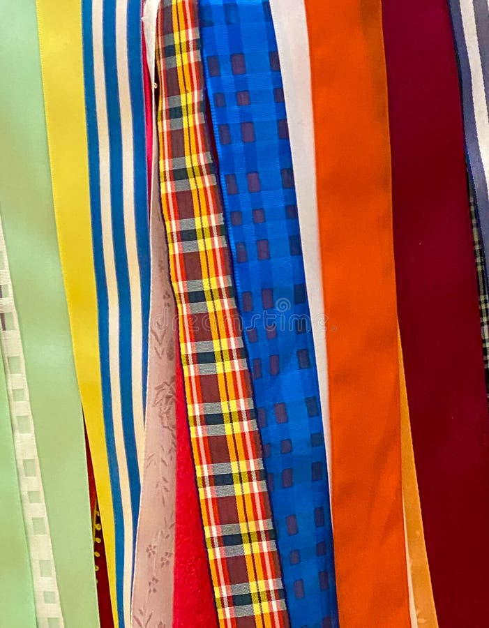 Ribbon Fabric Colorful stock photo. Image of multicolored - 229774836
