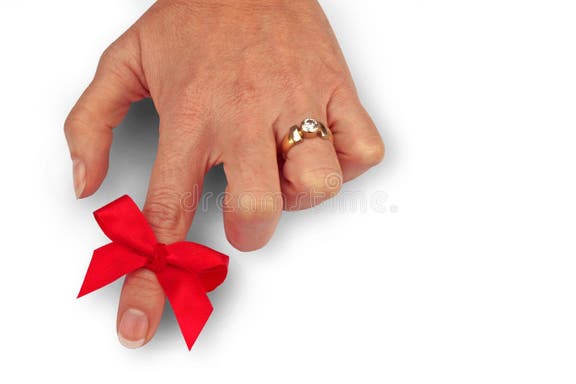 Ribbon on finger stock photo. Image of ring, hand, nails - 5744110
