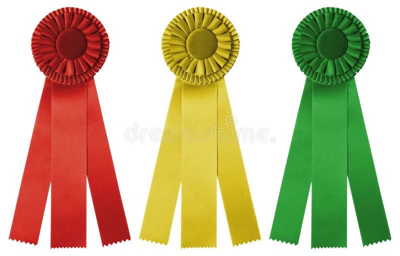Ribbon First Place stock image. Image of award, number - 5597485