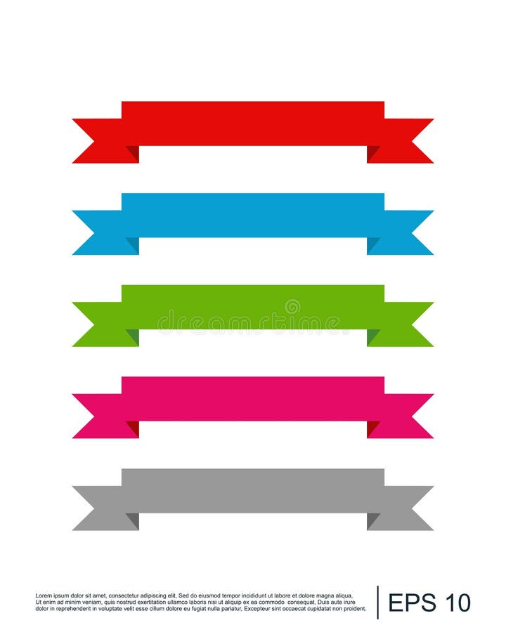 Ribbon Flat Vector Design for Print and Website Stock Vector ...