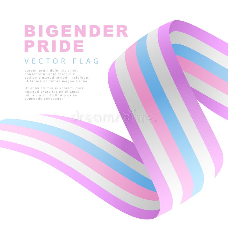 Ribbon In The Form Of A Bigender Pride Flag Sexual Identification A