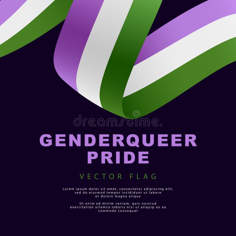 Ribbon In The Form Of A Flag Of Gender Fluid Pride Sexual