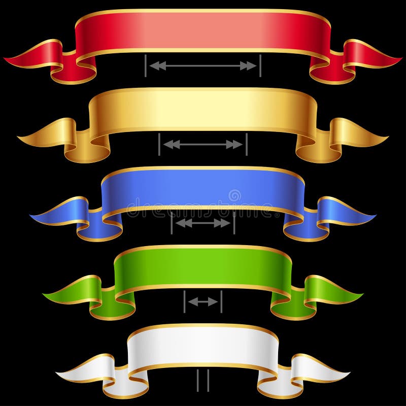 Ribbon Frame Set with Adjusting Length 3 Stock Vector - Illustration of ...