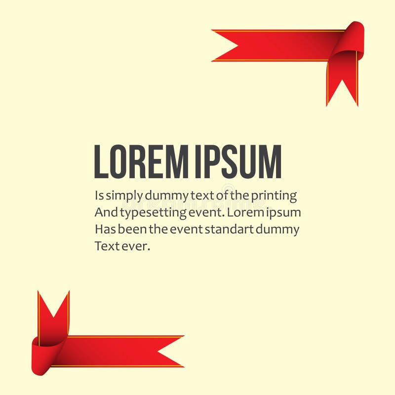 Ribbon Frame Vector Template Design Illustration Stock Vector ...