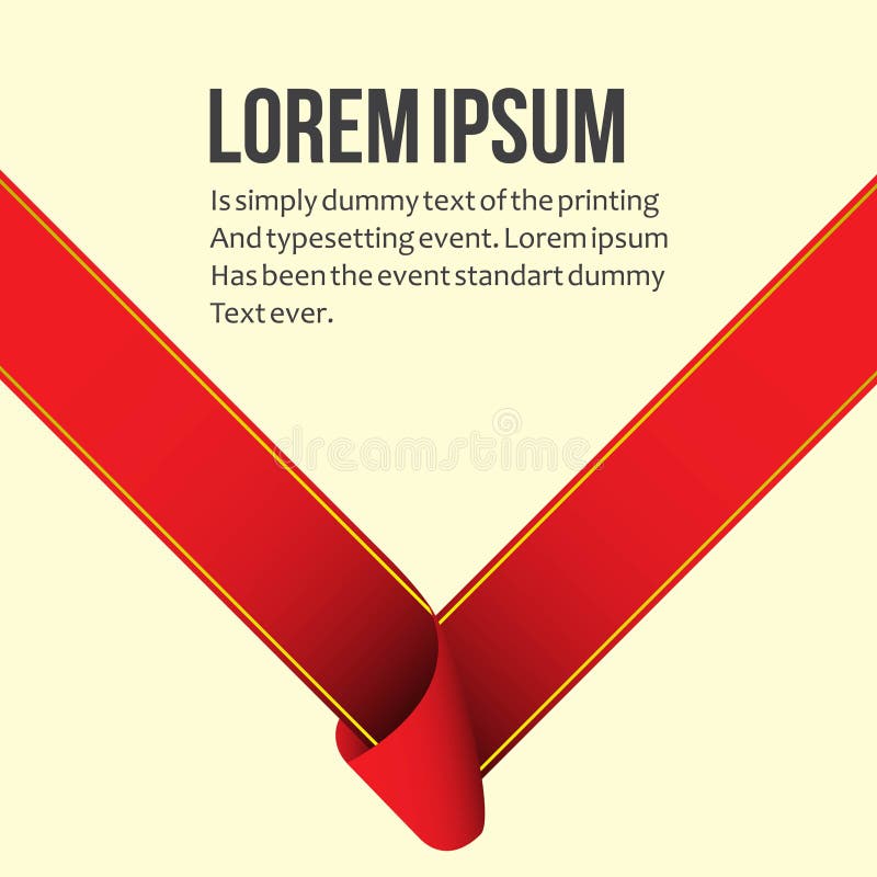 Ribbon Frame Vector Template Design Illustration Stock Vector ...