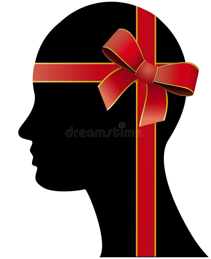 Ribbon head stock vector. Illustration of blank, present - 29387016