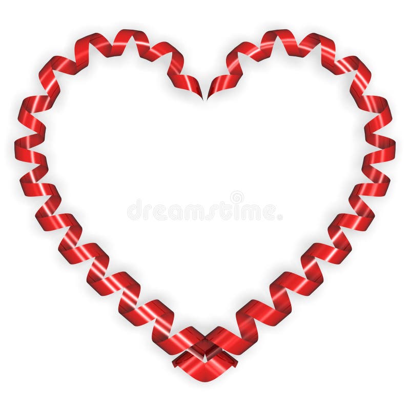 Ribbon Heart Vector Frames Clipart Stock Illustration - Illustration of ...
