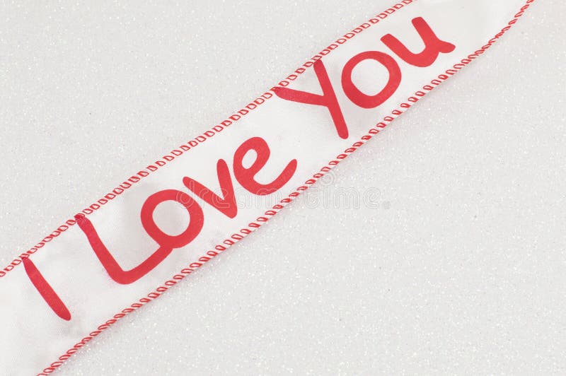 Ribbon with I Love You Sign Stock Image - Image of romance, sign: 65283691