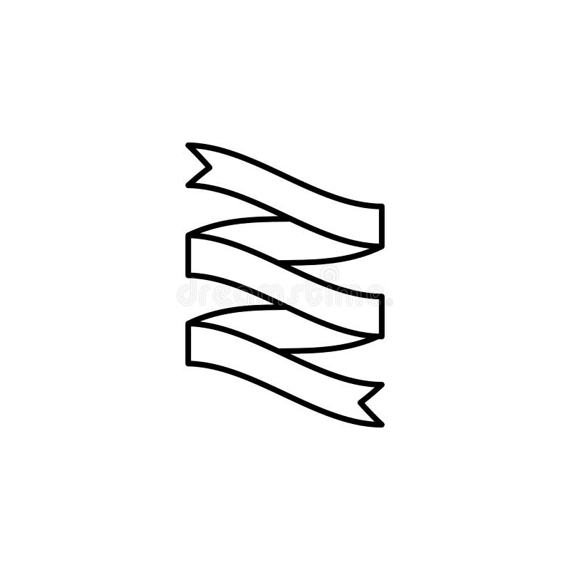 Ribbon Icon. Simple Thin Line, Outline Vector of Ribbon Icons for Ui ...